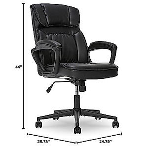 Serta Style Comfort Black Bonded Leather Hannah I Office Chair,