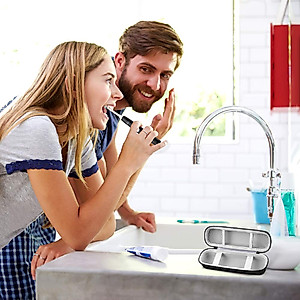 Toothbrush Travel Case Compatible with Oral-B Pro 1000 2000 3000 3500 5000 7500/ for Philips Sonicare ProtectiveClean 4100 6100 5100 6500 7500 Rechargeable Electric Toothbrush (Box Only) -Black