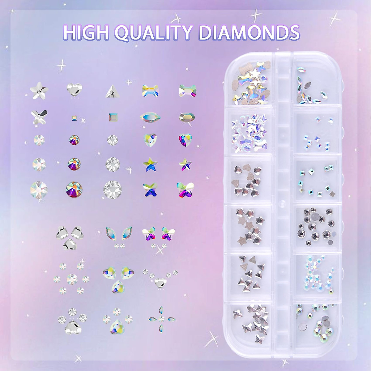 Loeland Tooth Gem Kit, DIY Crystals Jewelry Kit Teeth Gems Kit, Professional Fashionable Tooth Gems Kit for Teeth, Teeth Jewelry Starter kit