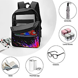 Val Pasco 17 inches Adult Large-capacity Shoulder Bag,Printed Multifunctional Convenient Backpack,Suitable for Travel, Summer Camp, Mountain Climbing