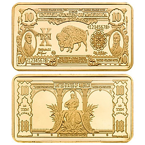 4pcs/lot US 1899-1901 Dollars Challenge Gold Plated Bar with Coin Holder America Collectables Coin Bullion Set Box (Gold)