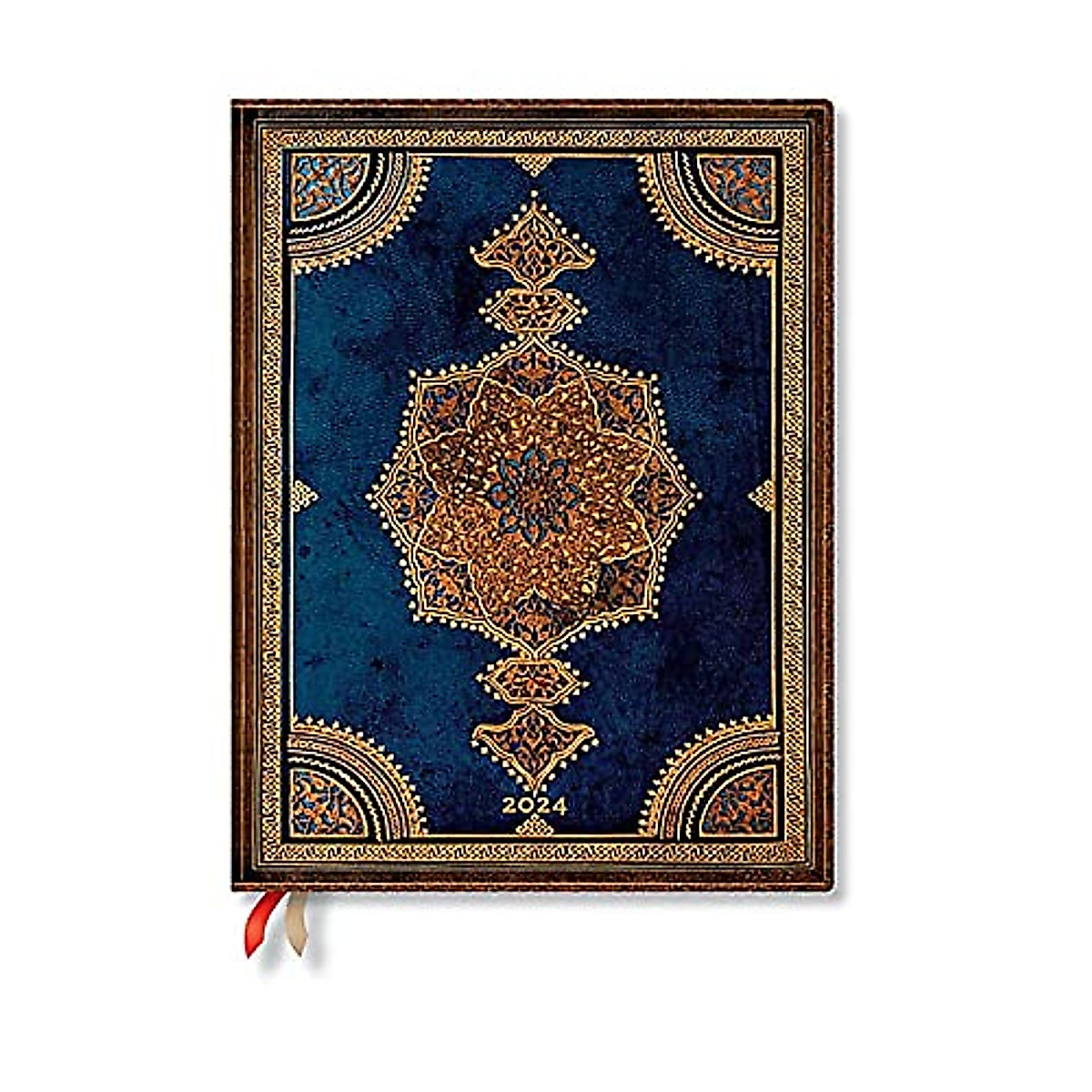 Safavid Indigo (Safavid Binding Art) Ultra 12-month Day-at-a-Time Dayplanner 2024