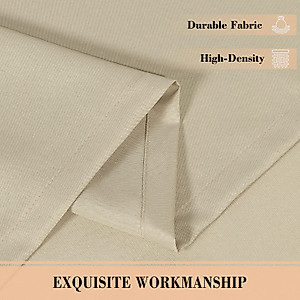 BONZER Outdoor Curtains for Patio Waterproof, Tab Top Weatherproof Outside Curtains for Porch, Pergola, Gazebo, Cabana, Pavilion, 1 Panel, 52x84 Inch, Beige