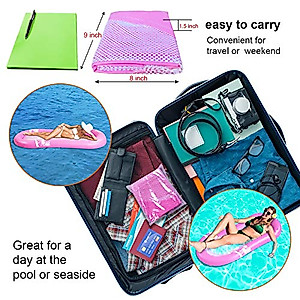 SUNSHINEMALL Inflatable Pool Float, Multi-Purpose Pool Hammock (Saddle, Lounge Chair, Hammock, Drifter) Pool Chair, Portable Water Hammock (Pink-68x32x8inch)