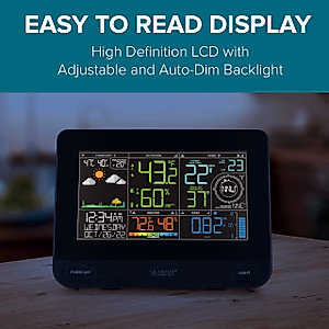 La Crosse Technology Professional Smart Wi-Fi Weather Station with Remote Monitoring (400 Foot Range), Wind and Rain Gauges, Temperature and Humidity Sensors, and Forecasting - V42-PRO-INT