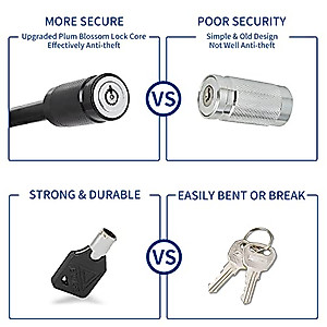 METOWARE Trailer Hitch Locks, 1/2" and 5/8" Diameter Dual Bent Pins for Class I-IV Hitches, Anti-Theft Hitch Lock for 1-1/4" 2" and 2-1/2" Receiver, Fits Towing Trailer Truck Car Boat RV (1 Pack)