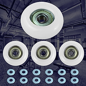 Vsttar Qty.4 Bearing Inner Diameter is 0.24 inches Machined Wheels/Rollers Made from Solid Engineering Plastic Replacement for Gym Wheels/Rollers Only Compatible with Models 2000, 3000, 3000 XL