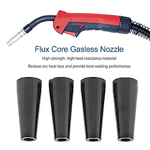 MIG Welder Gasless Nozzle, High Strength Light Weight Flux Core Gasless Nozzle for Home Decoration
