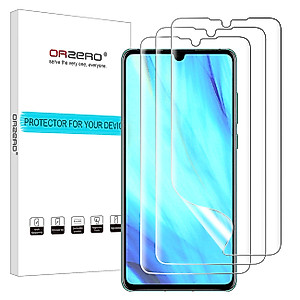 Orzero (3 Pack) Compatible for Huawei P30 Soft TPU Screen Protector, HD Premium Quality Edge to Edge Full Coverage Screen Protector High Definition Anti-Scratch Bubble-Free (Lifetime Replacement)