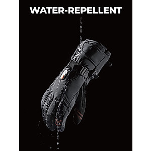 ORORO Heated Gloves for Men and Women, Rechargeable Electric Gloves for Hiking, Skiing, Motorcycle (Black,M)