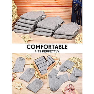 Tarpop 150 Pairs Men Quarter Ankle Socks Bulk Socks Athletic Moisture Wicking Socks Casual Sports Socks Pack (Gray)