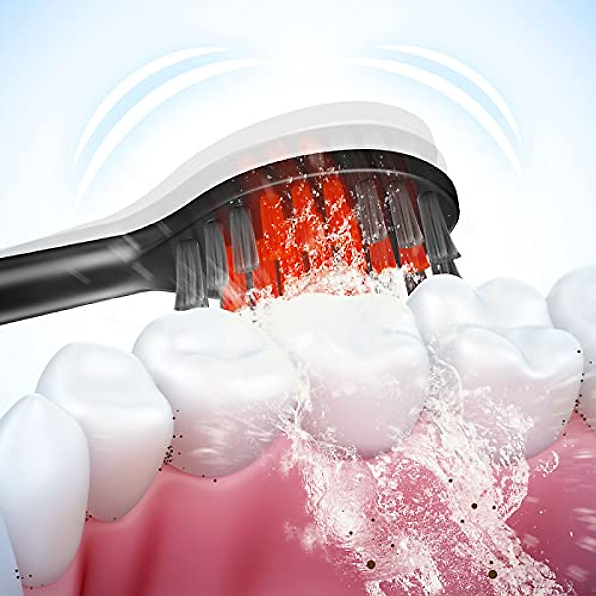 DIKLA Electric Toothbrush，Rechargeable Powered Toothbrush for Adults，Whitening Sonic Toothbrush with 8 Replacement Brush Heads,Last 90 Days,Deep Cleaning