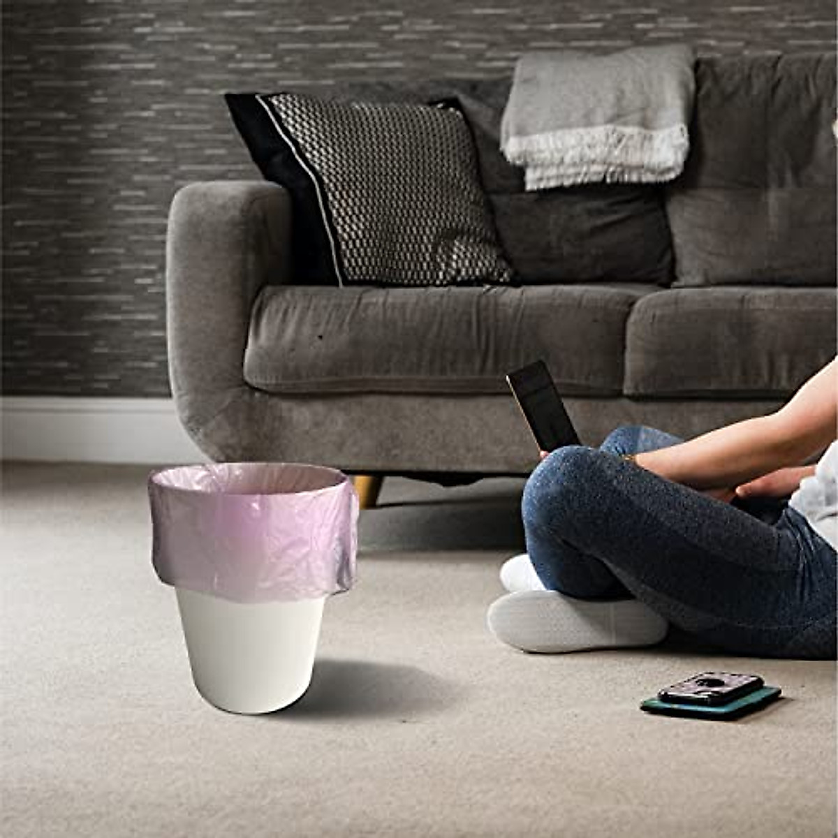 Small Trash Bags - 2.6 Gallon Garbage Bags FORID Bathroom Trash Bag for Bedroom Home Kitchen Office - 90 Count Colored Durable Unscented Small Garbage Bag Trash Can Liner For Garbage Can