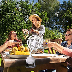 Dreambaby Portable USB Rechargeable Clip-On Stroller Fan - with Breeze Mode - White - Model L2348