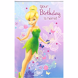 Disney fairies tinkerbell your birthday is here! birthday card