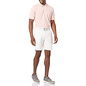 Amazon Essentials Men's Regular-Fit Quick-Dry Golf Polo Shirt - Discontinued Colors, Pink, Large