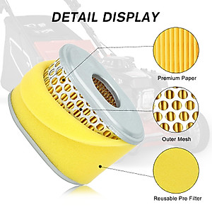 Savior 2 Pack GX160 Air Filter for Honda GX 160 GX200 GX140 5 HP 5.5 HP 6 6.5 HP Engine Air Cleaner Replace Honda 17210-ZE1-505 17210-ZE1-820 17210-ZE1-517 with Spark Plug