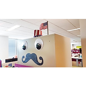 DECORA 7.5 Inch Giant Googly Eyes Plastic Wiggle Eyes with Self Adhesive for Chritsmas Tree Party Decorations 2 Pieces