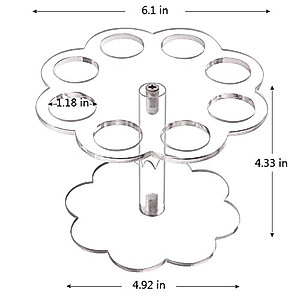 2 Pack Acrylic Ice Cream Cone Holder Stand Clear Cotton Candy Stand Display Mini Waffle Cone Displaying Stand Cupcake Cone Holder for Weddings Baby Showers Birthday Party Anniversaries Decor (8 Hole)