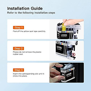 E-Z Ink(TM) Compatible Ink Cartridge Replacement for Brother LC203XL LC201XL LC203 LC201 to use with MFC-J480DW MFC-J880DW MFC-J4420DW MFC-J680DW MFC-J885DW (4 Black, 2 Cyan, 2 Magenta, 2 Yellow, 10 Pack)
