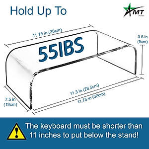 AMT Premium Acrylic Monitor Stand Clear Monitor Stand Clear Monitor Riser Laptop/PC/Multimedia Monitor Stand for Home Office