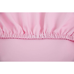 Belsden 3 Pack Microfiber Durable Crib Sheets Fitted, Silky Soft Smooth Breathable Baby Sheets Set for Girls, 28''x52 Fits Standard Crib and Toddler Mattresses, Light Purple + Pink + White Colors