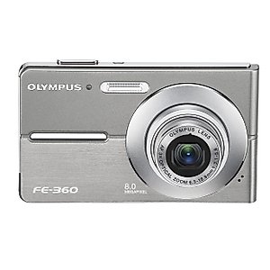 OM SYSTEM OLYMPUS FE360 8MP Digital Camera with 3x Optical Dual Zoom (Silver)