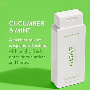 Native Body Wash Natural Body Wash for Women, Men | Sulfate Free, Paraben Free, Dye Free, with Naturally Derived Clean Ingredients Leaving Skin Soft and Hydrating, Coconut & Vanilla, Lavender & Rose, Cucumber & Mint 18 oz - Pack of 3