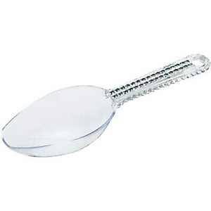 Elegant Clear Scoop with Sparkling Silver Gems - 6.5" (1 Piece) - Ideal for Candy Buffet & Home Decor