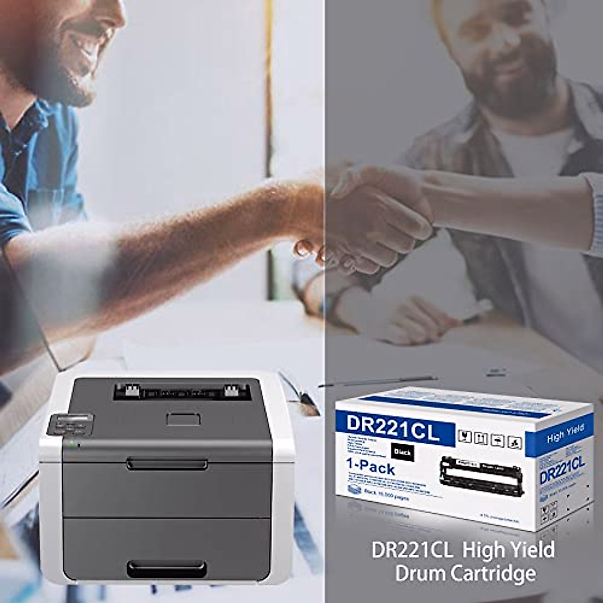 2-Black DR221 DR-221CL BK Drum Unit Replacement for Brother DR221CL DR-221CL HL-3170CDW MFC-9330CDW HL-3140CW MFC-9130CW Printer