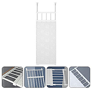 Cabilock Expandable Closet Tension Shelf Rod Adjustable Storage Rack Organizer DIY Divider Separator for Cabinet Wardrobe Cupboard Kitchen Bathroom White S