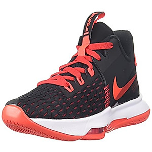 Nike Lebron Witness V Mens Basketball Trainers CQ9380 Sneakers Shoes (UK 10.5 US 11.5 EU 45.5, Black Bright Crimson 005)