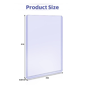 200 Card Sleeves Hard Plastic, Baseball Card Protectors Hard Plastic, 3"x4" Hard Card Sleeves for Baseball Cards, Football Cards (100 Hard Card Sleeves + 100 Clear Sleeves)