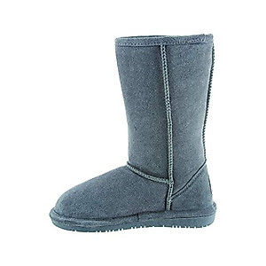 BEARPAW Emma Tall Youth Boot,Charcoal,4 M US Big Kid