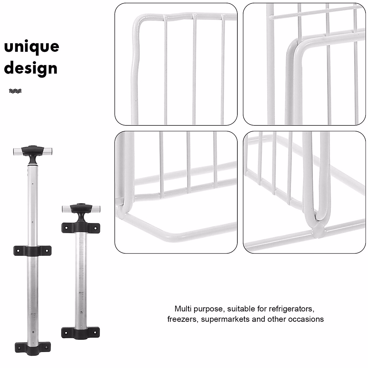Refrigerator Partition Small Refrigerator Kitchen Refrigerators Refrigerator Divider Freezer Iron Wire Divider Fridge Shelf Cabinet Divider Shelf Dividers White Grid Accessories