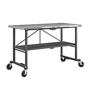 COSCO 66771DKG1E Smart Stainless Steel Folding Workbench, Dark Gray