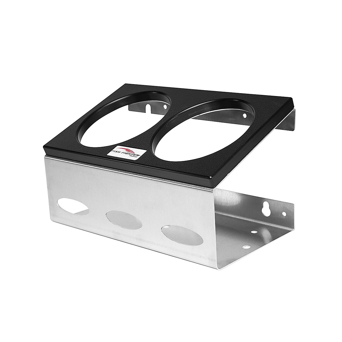 Fish Fighter Camping Propane Tank Holder | Mini Propane Bottle Rack - 2 Bottle Holder | Wall Mounted - Holds Two 16oz Propane Tanks