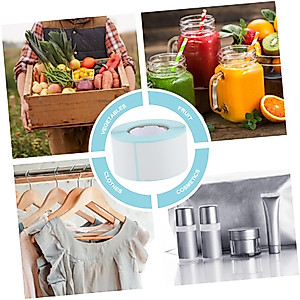 NUOBESTY Barcode Printing Paper Rectangles Label Thermal Heat Transfer Label Food Date Labels Expiration Labels Kitchen Label Printer Sticker Printer Name Stickers Heat Sensitive