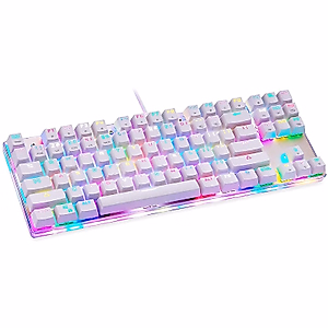 XYLXJ Mechanical Gaming Keyboard RGB LED Rainbow Backlit Wired Keyboard