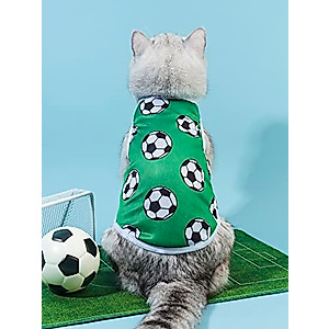 QWINEE World Cup Football Jersey Pet Tank Flag Uniforms Dog Vest Breathable Cat Tee Shirt for Small Medium Large Dog Puppy Kitten Green XS