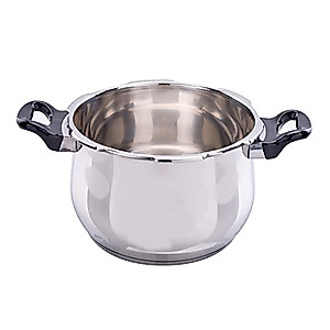 Bene Casa Stainless-Steel, 5.3-quart Pressure Cooker, 5-liter Capacity. Olla de Presion.