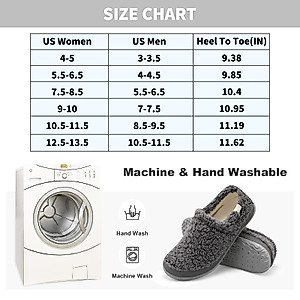 Spesoul Warm House Slippers for Women Men Fuzzy House Shoes Home Slipper Socks Outdoor Moccasin Slippers Sneakers Closed Back Lightweight Barefoot for Bedroom Office Travel 9-10 Women/7-7.5 Men