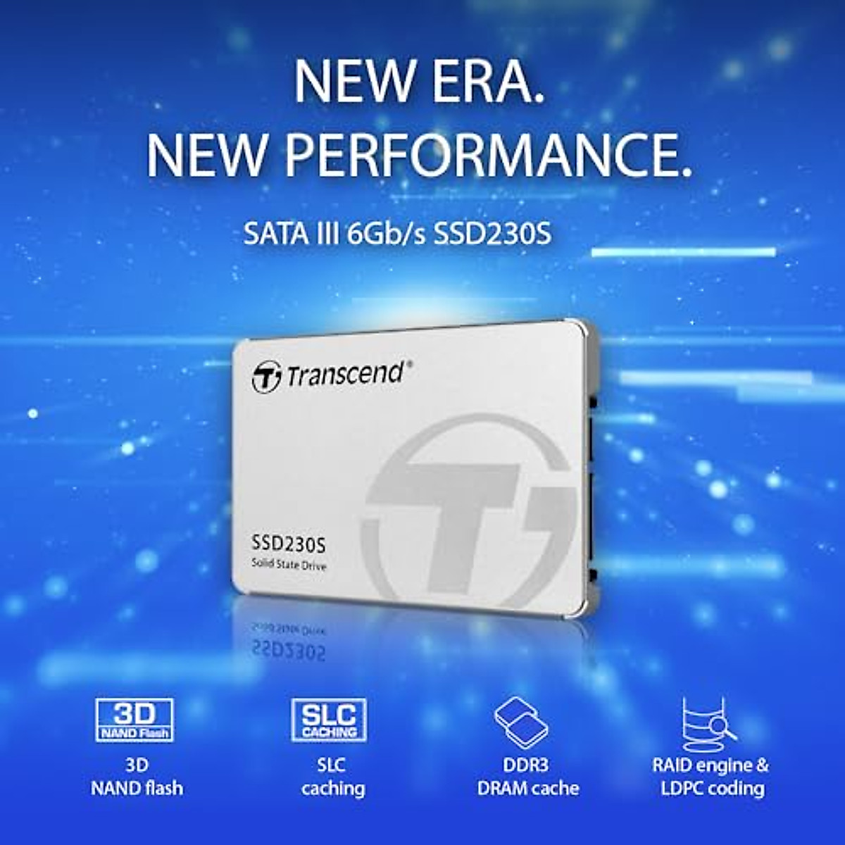Transcend 256GB SATA III 6Gb/s SSD230S 2.5” Solid State Drive TS256GSSD230S,Silver