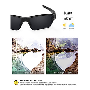 BLAZERBUCK Polarized Replacement Lenses for Oakley Flak 2.0 XL OO9188- Black