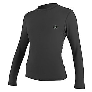 O'Neill Women's Basic 30+ Long Sleeve Sun Shirt, Black, M