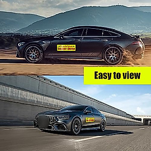 gunhunt 3 PCS Car Practice Reflective Car Tail Decals, 3.54" x 9.44" "Student Driver" Reflective Warning Body Decals, Essential Safety Accessories for Beginner Drivers (Red)