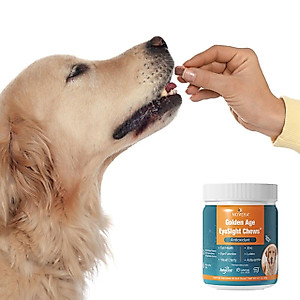 NOVEHA Eye Supplement for Dogs (90 Chews)- Vision Support with Lutein + Vitamin C & Astaxanthin Antioxidants - Dog Vitamins for Eyes + Fish Oil for Omega 3 EPA - Made in USA