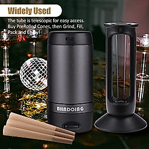 BHNDOING Electric Smart Herb and Spice Grinder, Automatic Smart Grinding and Cone Holder, Grinding Fill Integrated, 500mAh, USB Rechargeable