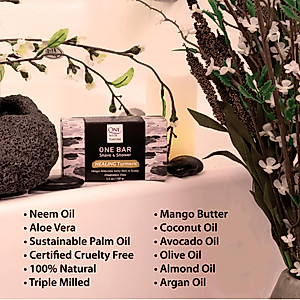 ONE Bar Healing Turmeric, Fragrance Free 3.5 oz 3 Pack - Shave, Shower, Shampoo, face, beard, body, hair/scalp, SuperFAT “oil” Infused: Avocado, Mango, Olive, Coconut, Argan, Nourishing Oil.