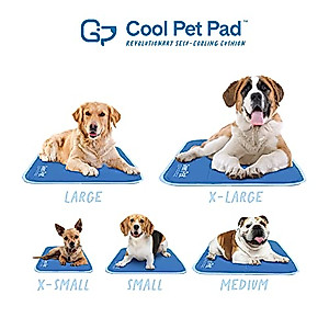 The Green Pet Shop Dog Cooling Mat, Medium - Pressure Activated Pet Cooling Mat for Dogs and Cats, Sized for Medium Sized Pets (21-45 Lb.) - Non-Toxic Gel, No Water Needed for This Dog Cooling Pad